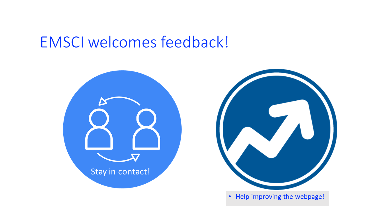 EMSCI welcomes feedback - EMSCI